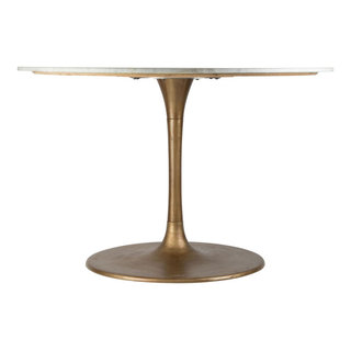 Alexandrite Dining Table White & Gold - Midcentury - Dining Tables - by ...