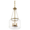 Akron 3 Light Pendant, Warm Brass - Transitional - Pendant Lighting ...