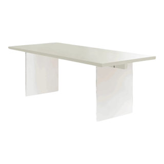Oak Solid Wood Suspended Dining Table, 70.9x35.4x29.5 in - Contemporary ...