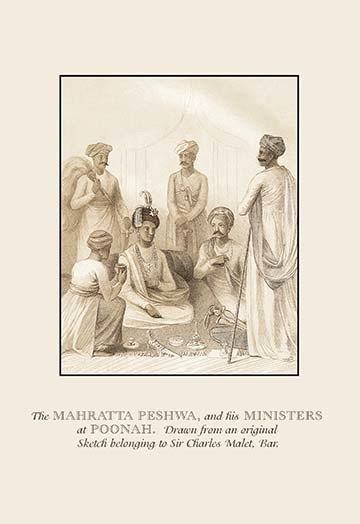 The Mahratta Peshwa and His Ministers at Poonah, 16" x 24" - Asian ...