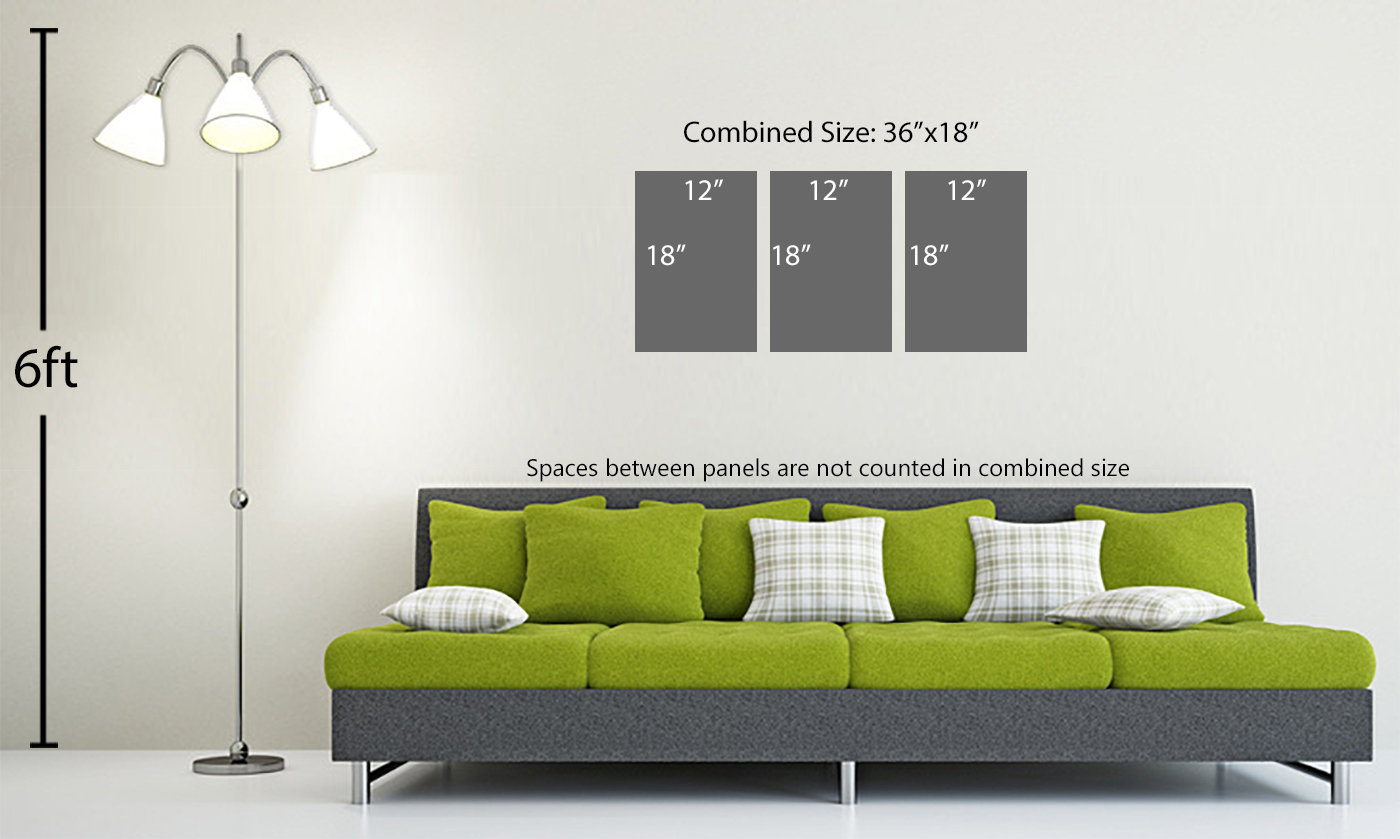 Abstract Deep Red World Map, Metal Print Wall Art, 3 Panel Split ...