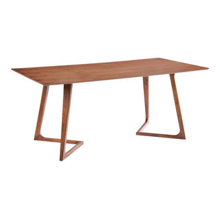 Modrest Jett Contemporary Walnut Dining Table - Midcentury - Dining ...