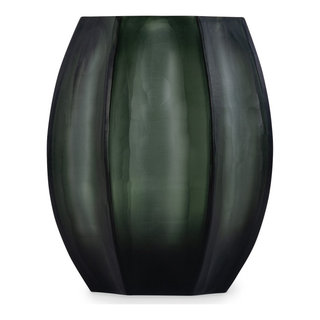 Loire Light Green Steel Glass Vase Small - Contemporary - Vases - by ...