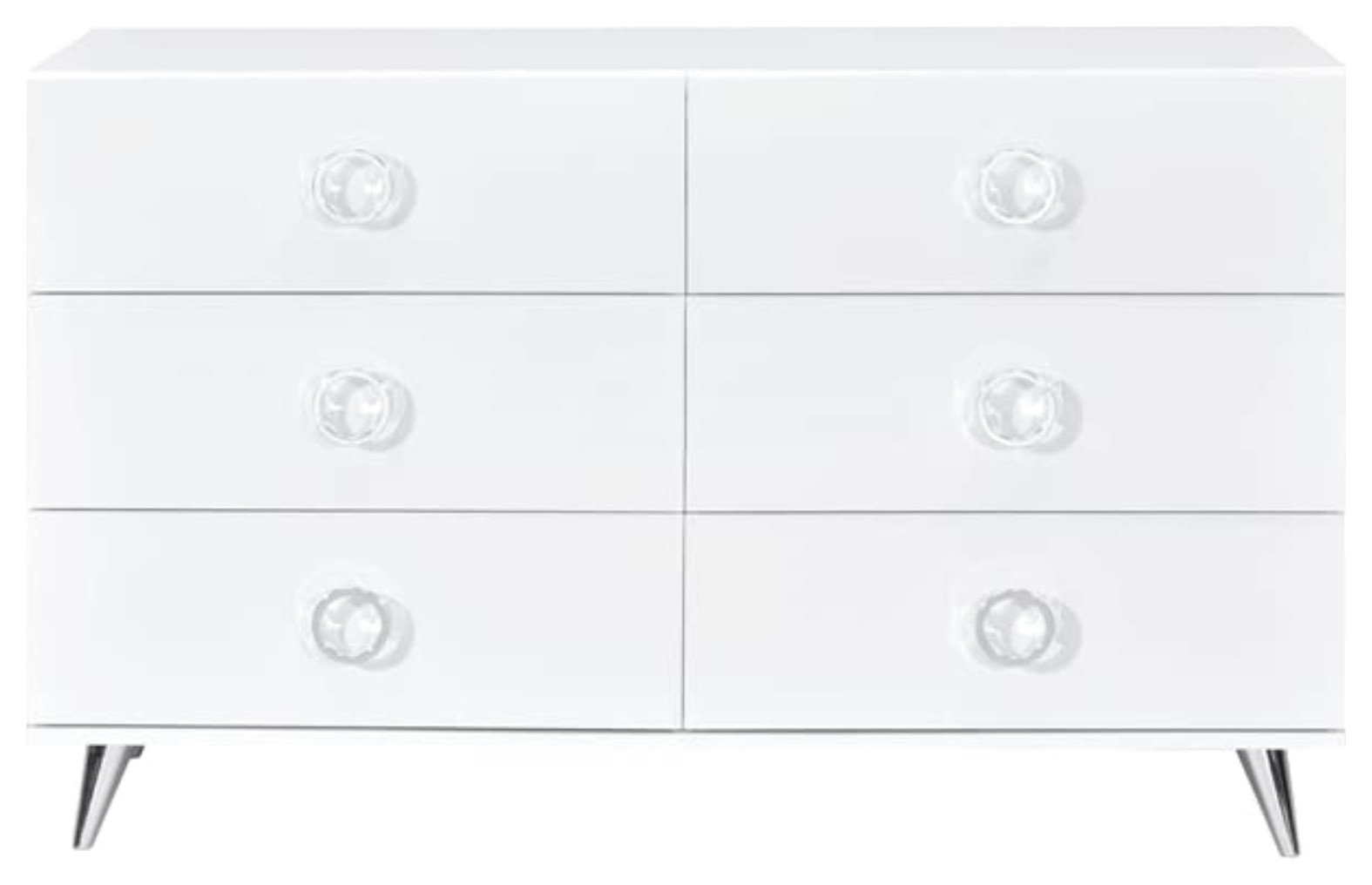Modern Dresser, Angled Chrome Legs & Drawer With Round Shaped Knobs ...