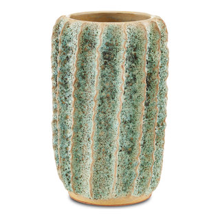Sunken Boat Medium Green Vase - Beach Style - Vases - by Sideboards and ...