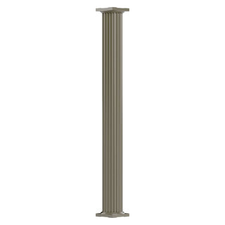 6" x 8' Endura-Aluminum Column, Round Shaft, Gloss White Finish w ...