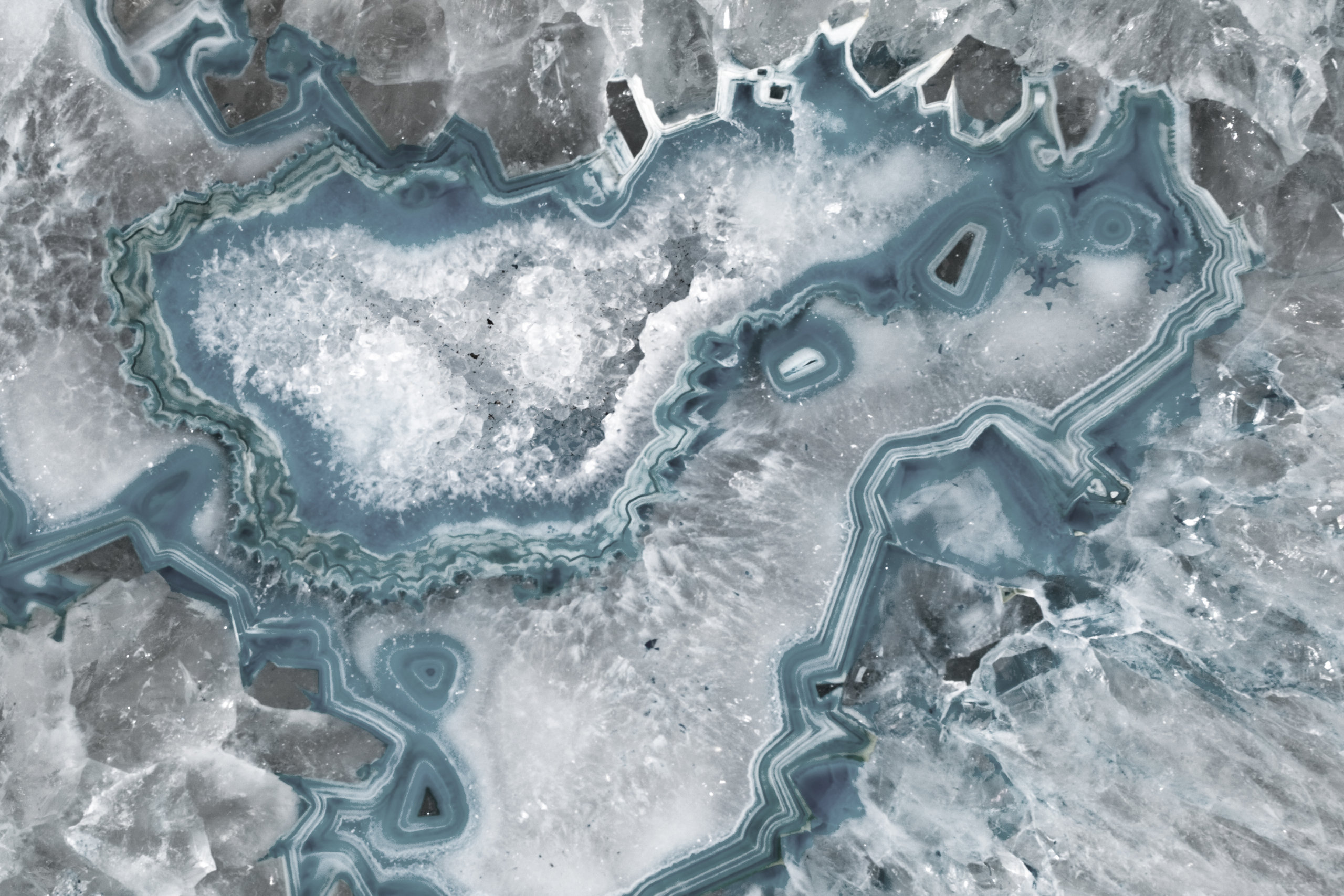 "Ice Layers" Artwork, 24"x16" - Contemporary - Prints And Posters - by ...