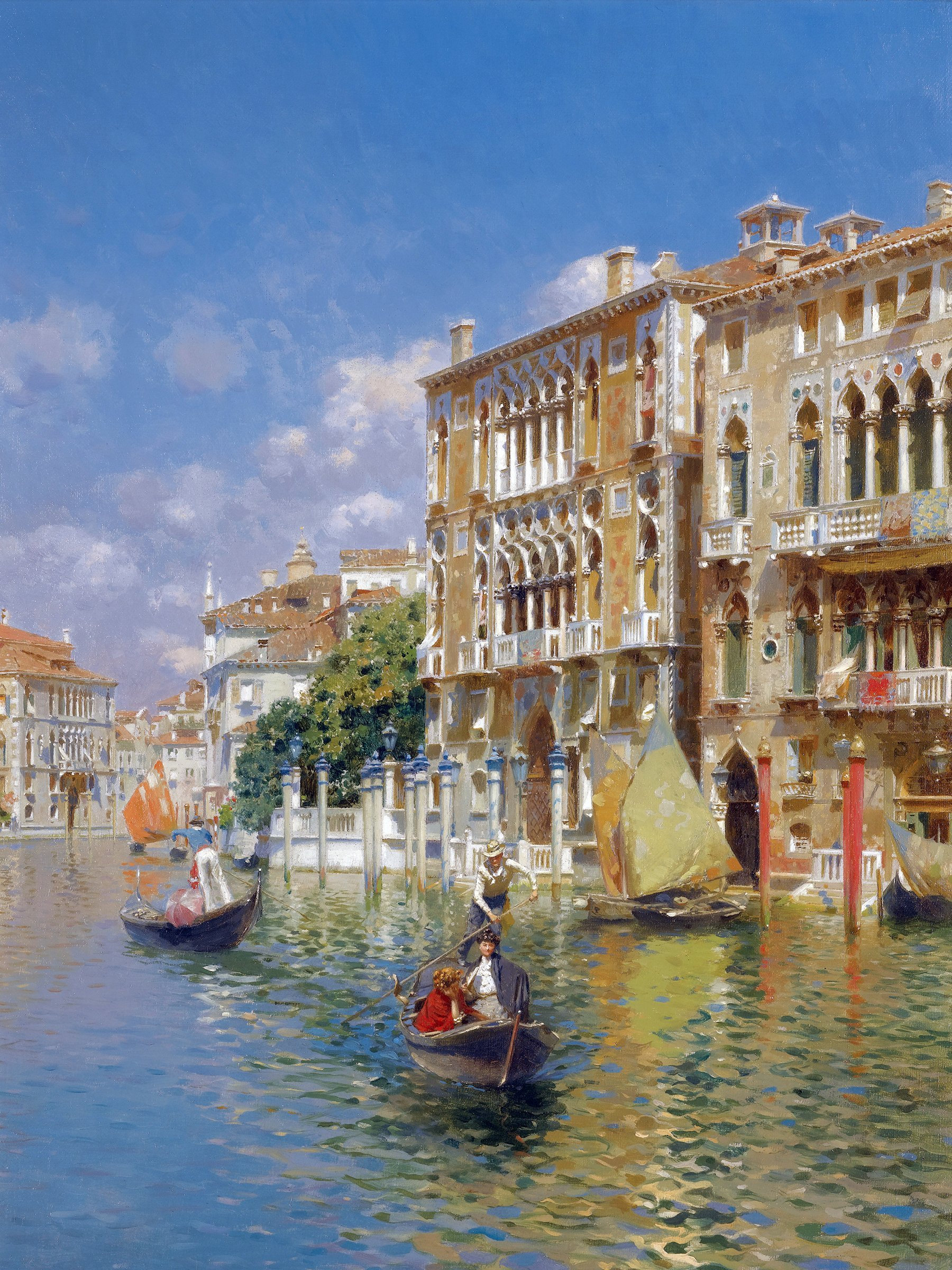 Gondoliers Venice R. Santoro Tile Mural Bathroom Backsplash Art, 6"x8 ...