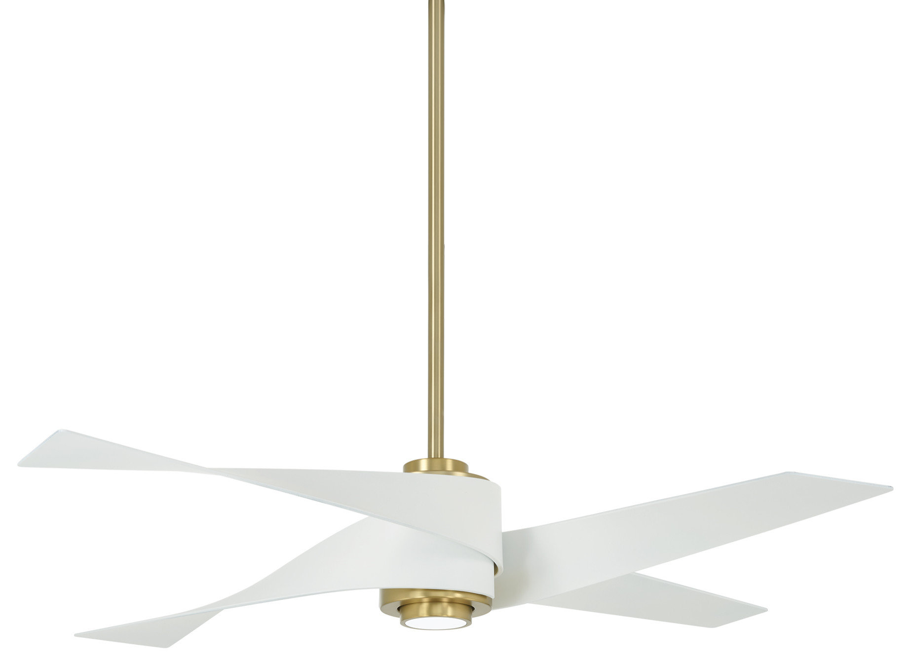 Minka Aire Artemis IV 64" LED Ceiling Fan, Soft Brass - Transitional ...