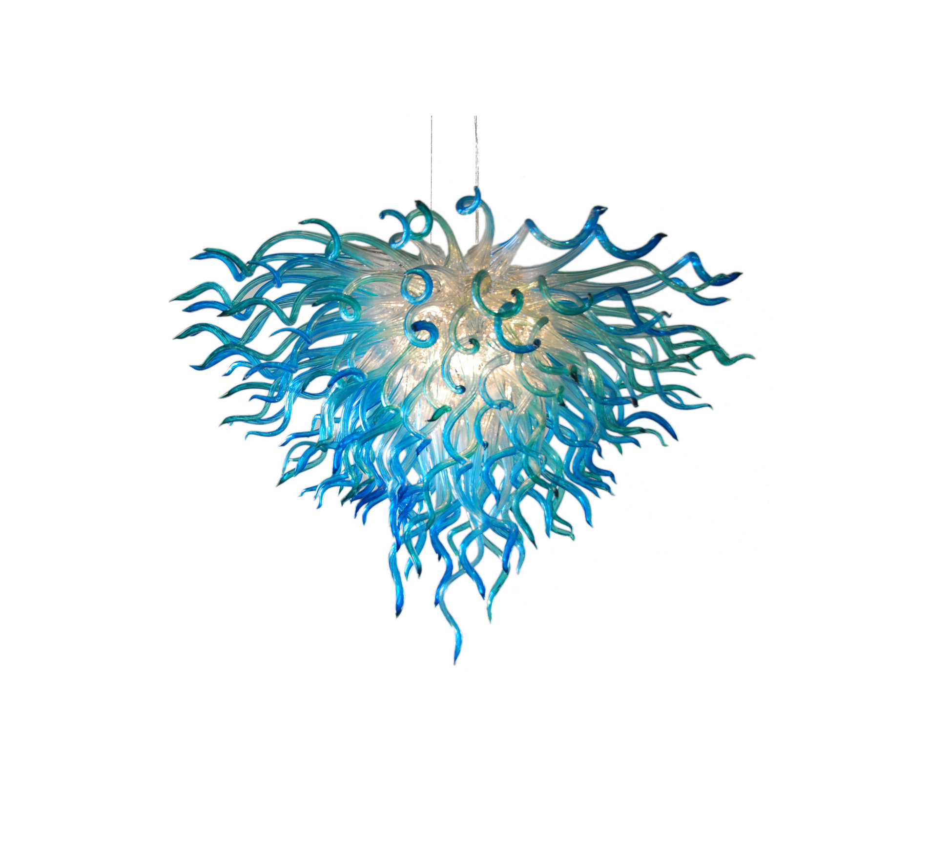 Hand Blown Glass Chandelier - Anemone Style 231 - Contemporary ...
