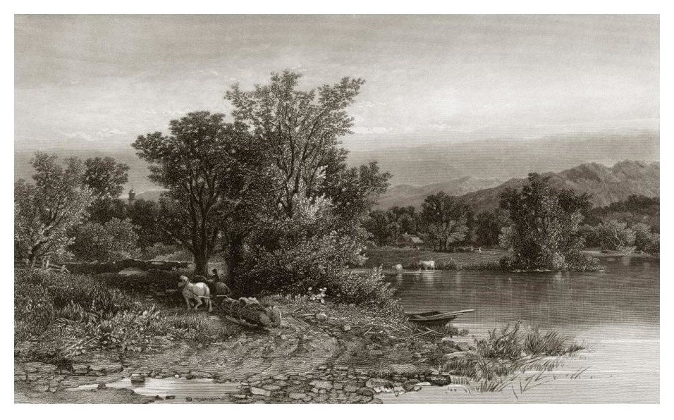 "Housatonic" Digital Paper Print by A.F. Bellows, 24"x15", 24"x15 ...