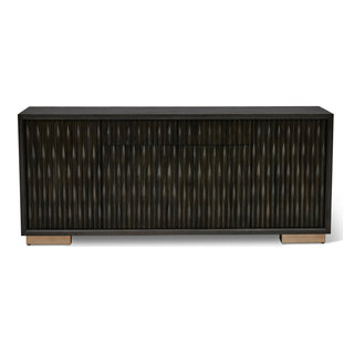 Charcoal Gold Base Madison Buffet, 74.25W x 17.75D x 31.5H ...
