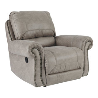 Signature Design by Ashley Olsberg Rocker Recliner in Steel ...