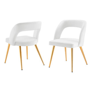 Dining Chair, Set of 2,, Velvet, Modern Cafe Bistro Hospitality ...