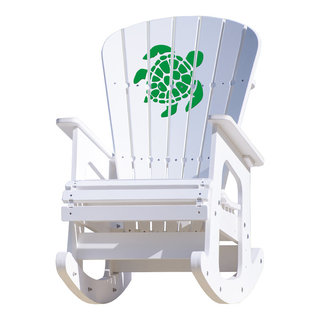 Rocking Chair - Green Sea Turtle - Beach Style - Adirondack Chairs - by ...