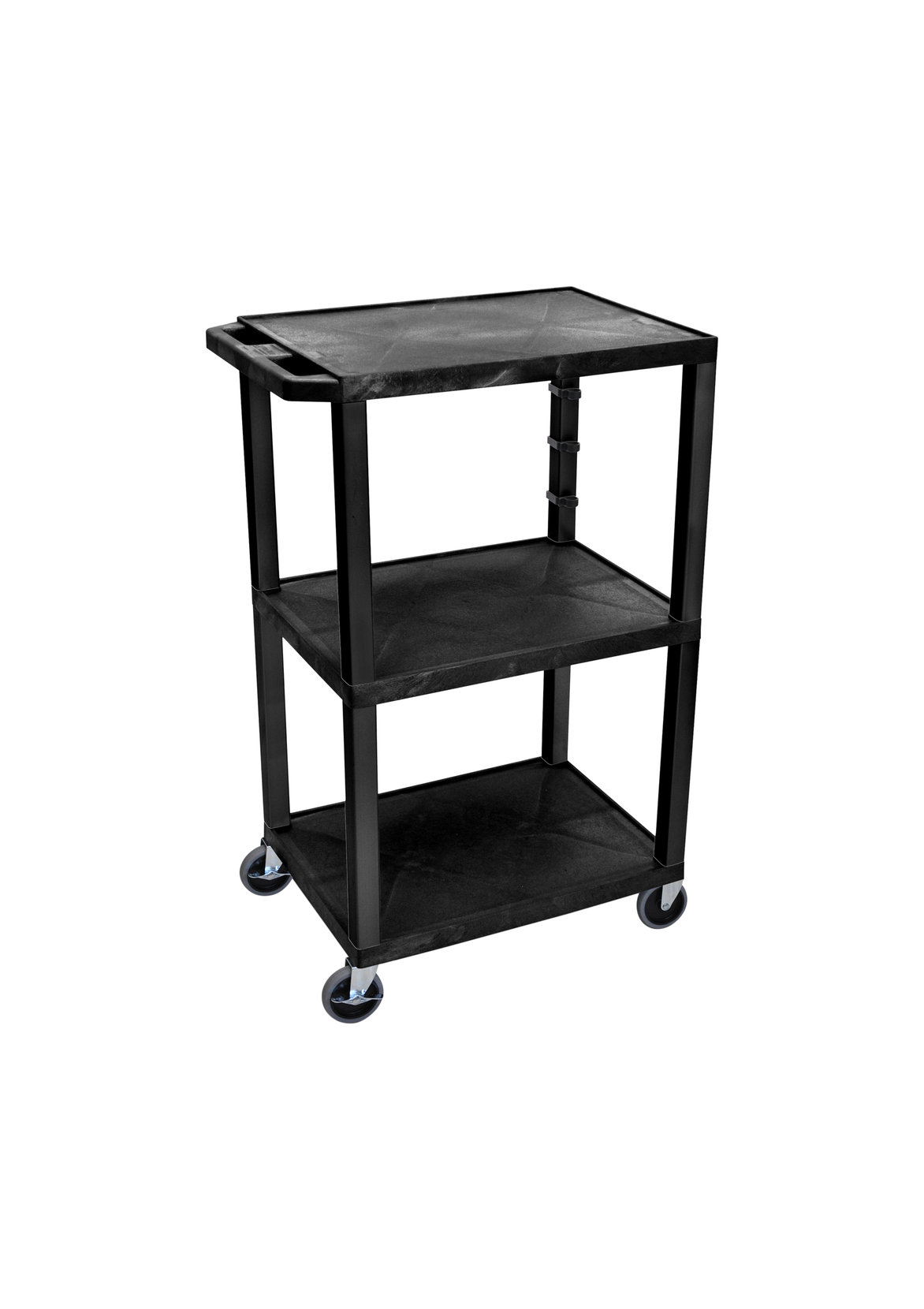 Luxor Tuffy Black 3-Shelf AV Cart, 42" - Contemporary - Utility Carts ...