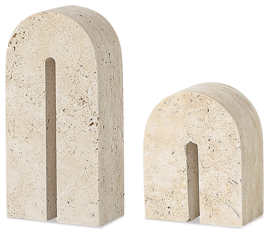 Beige Travertine Arched Sculpture, Liang & Eimil Dolmi, Small ...