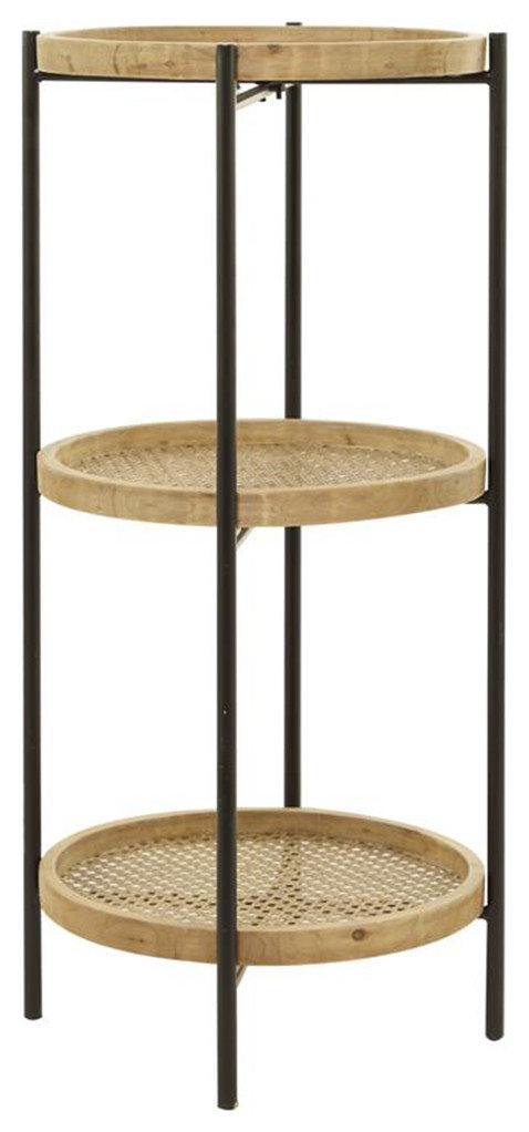 Urban Designs Contemporary Three-Tier Accent Table With Metal Frame ...