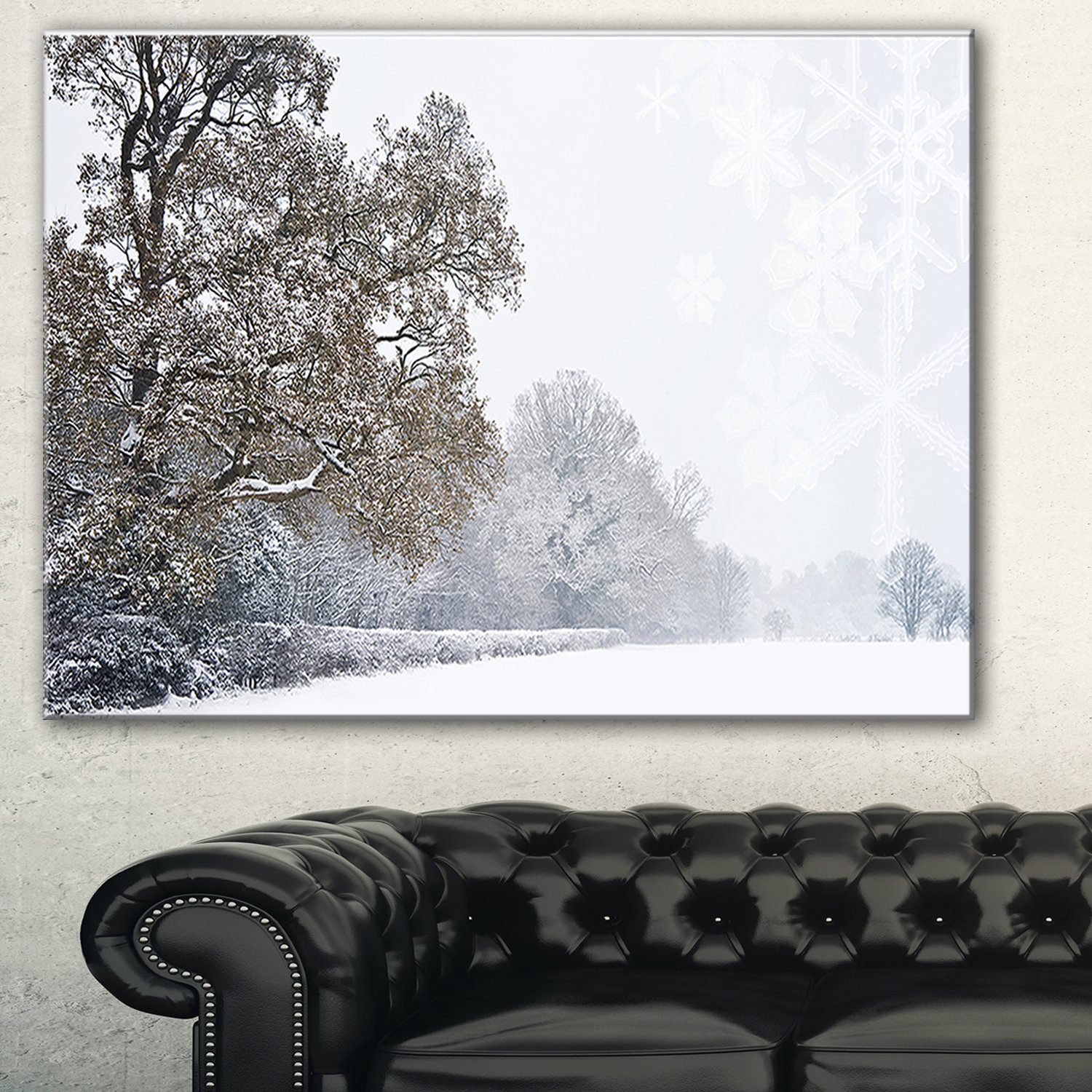 "Christmas Winter Snow" Canvas Print, 40"x20" - Contemporary - Prints ...