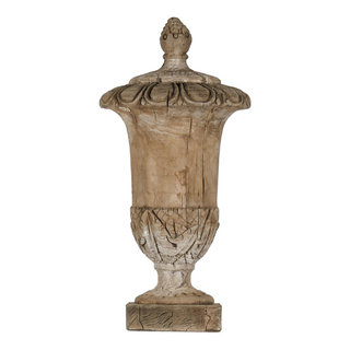 Wooden Finial Urn - Rustic - Decorative Jars And Urns - by Hudson Home ...