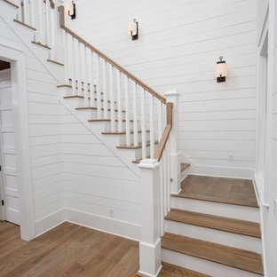 75 Beautiful Farmhouse White Staircase Pictures & Ideas | Houzz