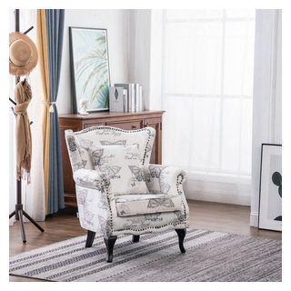 Butterfly Wingback Armchair - Modern - Living Room - Manchester - by ...