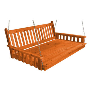 Pine Traditional English Swingbed, 6 Foot - Transitional - Porch Swings ...