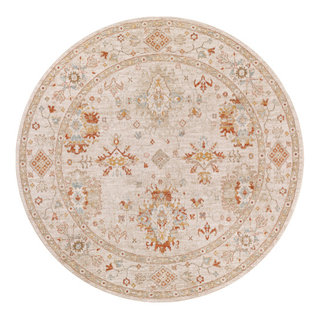 Surya Avant Garde Rug 5'3" Round Brick Red - Mediterranean - Area Rugs ...
