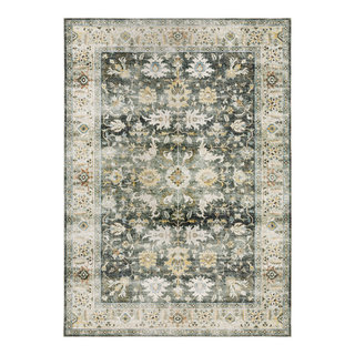 Charleston Cha09 Blue/Gold 2' x 3' Rug, Rectangle 7'6" x 10 ...