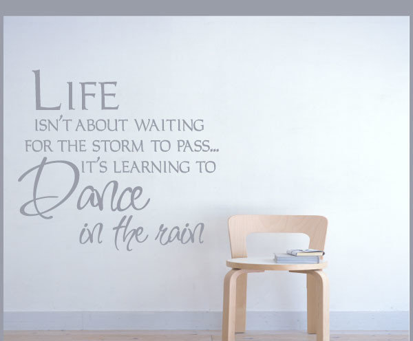 Life isn't about waiting for the storm to pass....its learning to dance ...