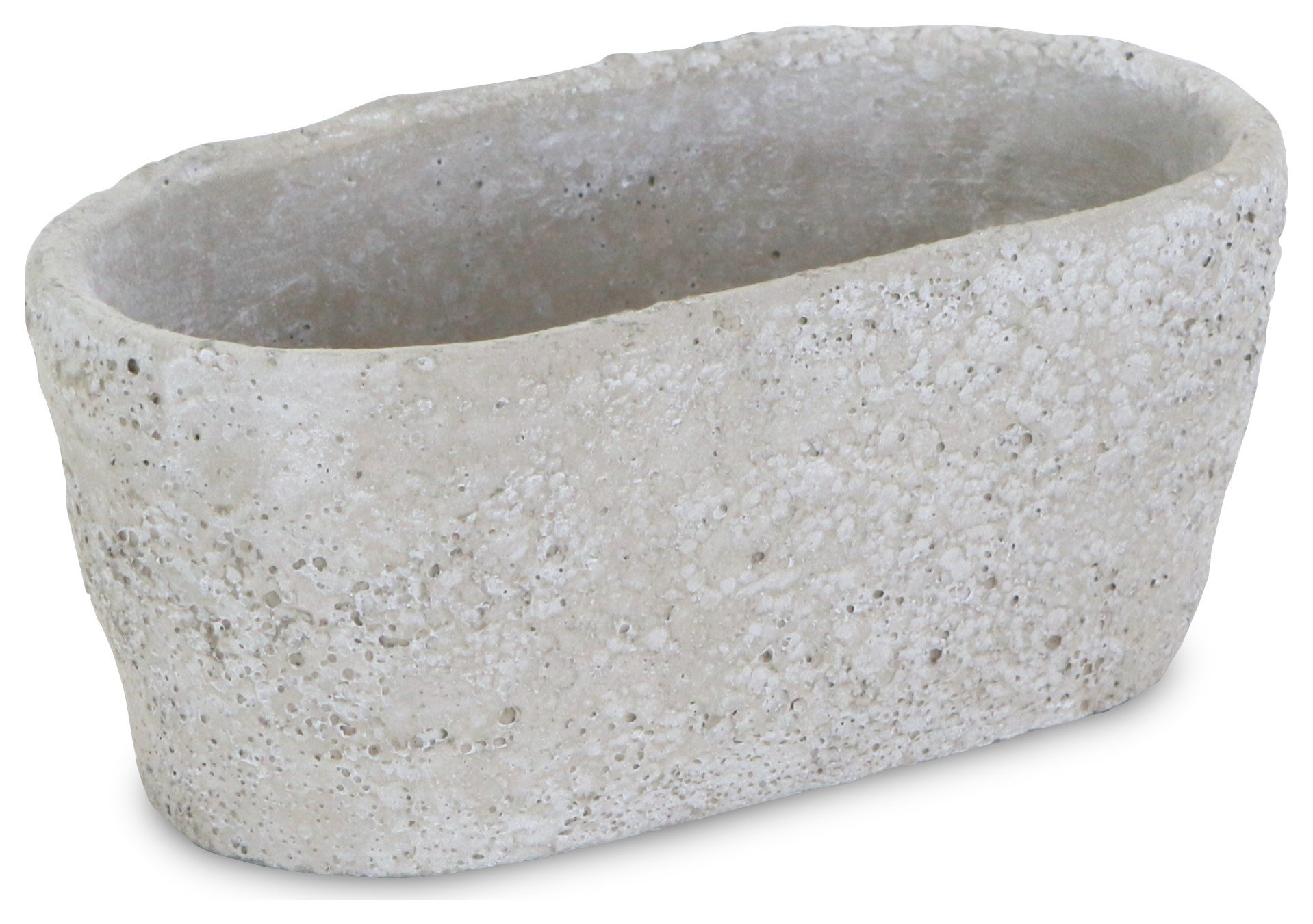 Oval Cement Planter - Rustic - Outdoor Pots And Planters - by Cheungs ...