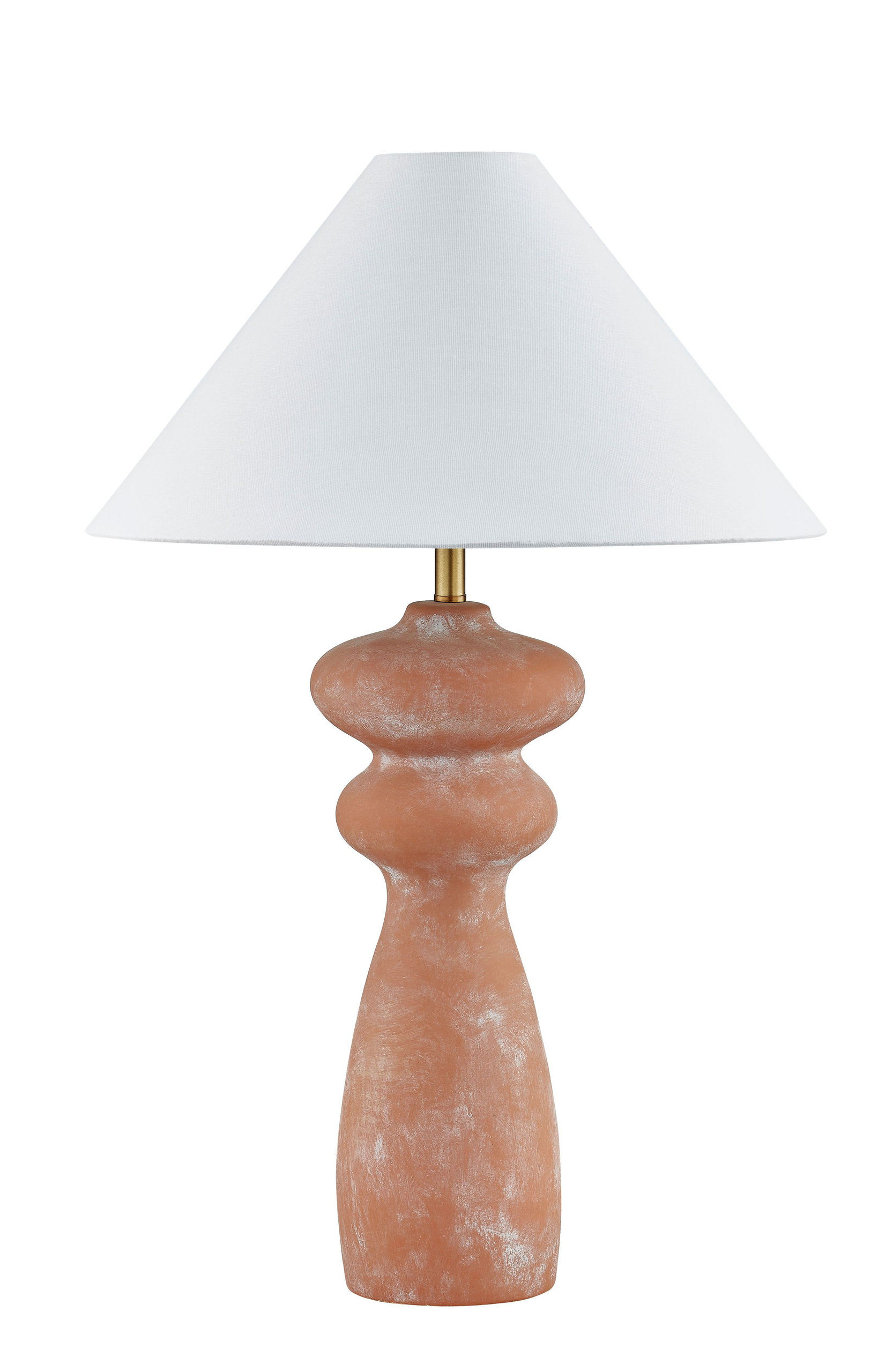 Ambrose 28" Ceramic Table Lamp With Fabric Shade, Rust, Set of 2 ...