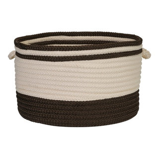 Bar Harbor Mink Band Basket, 22"x22"x14", 22"x14" - Contemporary ...