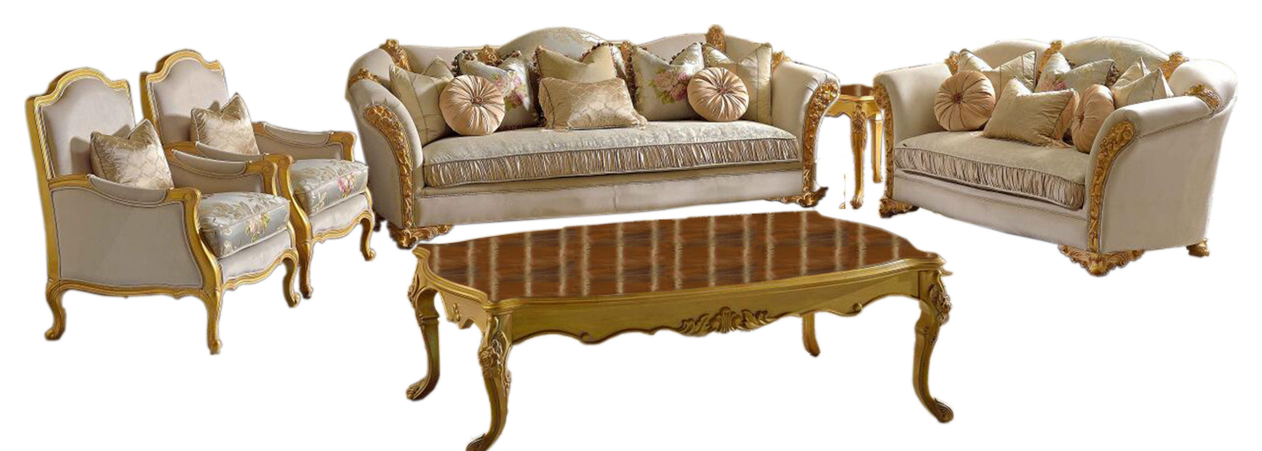 6-Piece Victorian Living Room Set - Victorian - Living Room Furniture ...