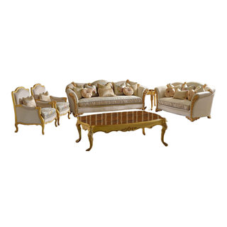6-Piece Victorian Living Room Set - Victorian - Living Room Furniture ...