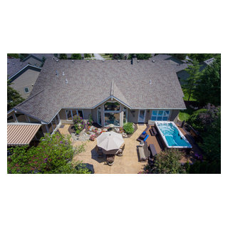 Challenger 15D Swim Spa Small Backyard & Deck - Transitional - Deck ...