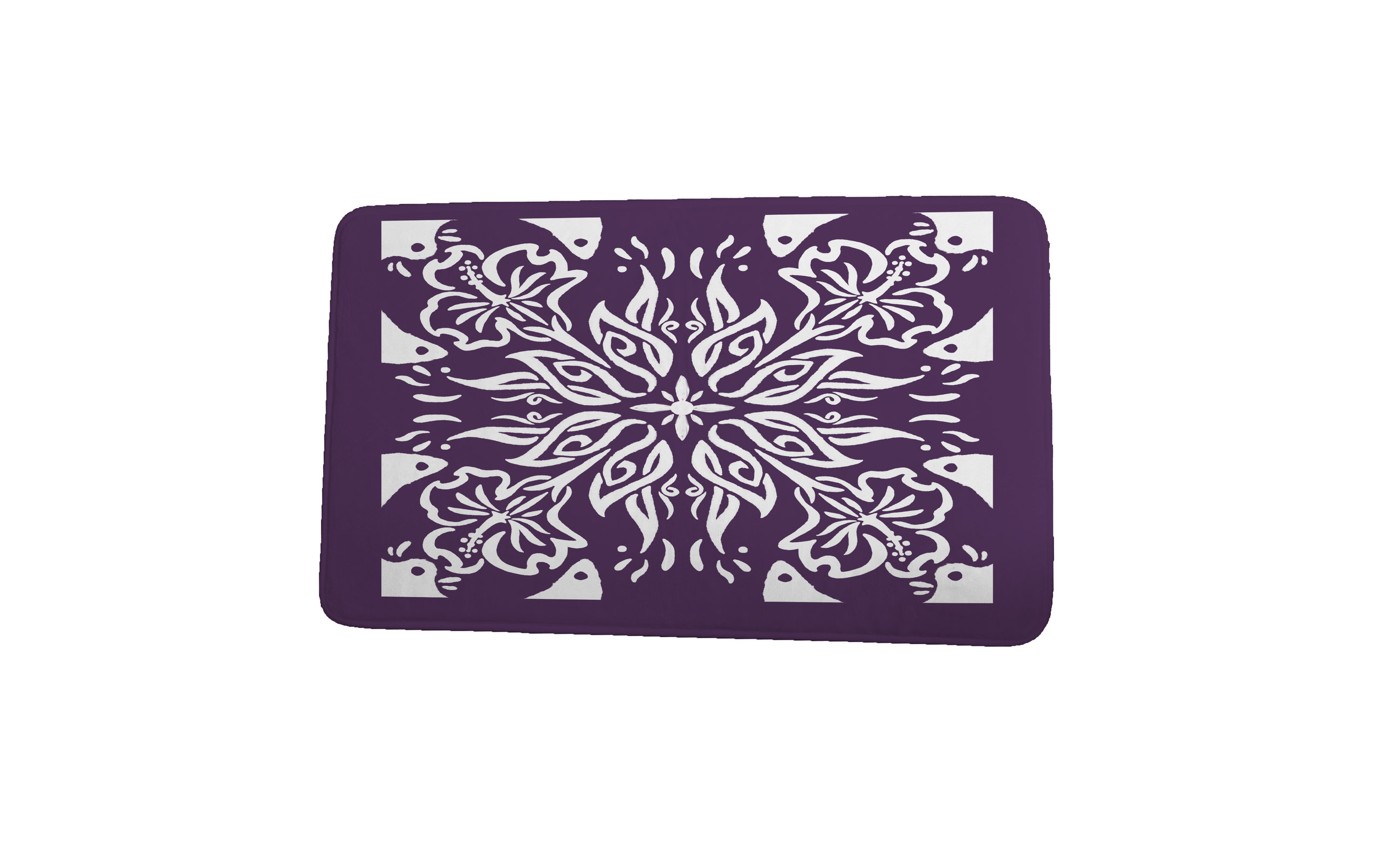 Cuban Flare Cuban Tile 3 Geometric Print Bath Mat, 17"x24 ...