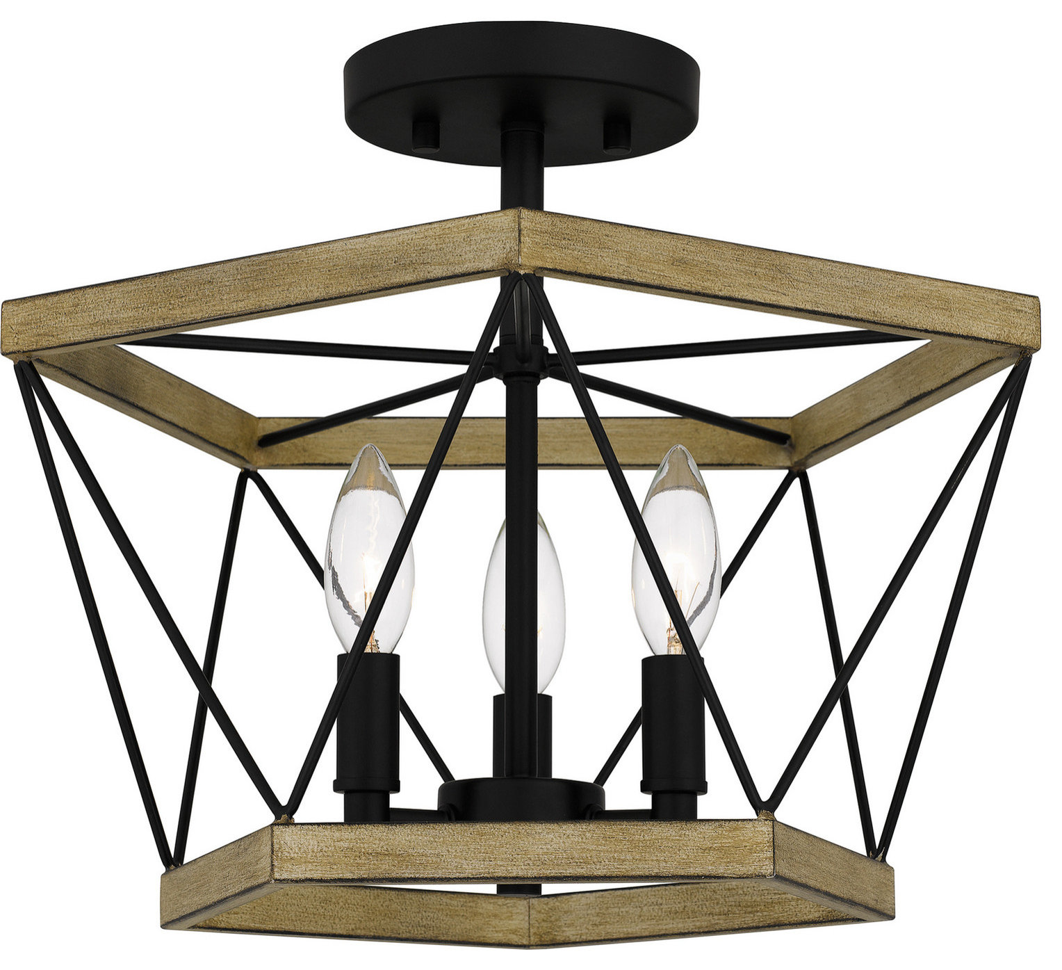 Quoizel-QSF5595WA- 3 Light Semi Flush Mount, Quoizel Semi-Flush Mount ...