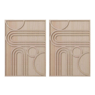 Decorative Wood Panels, Set of 2, 19.25 inches - Transitional - Wall ...