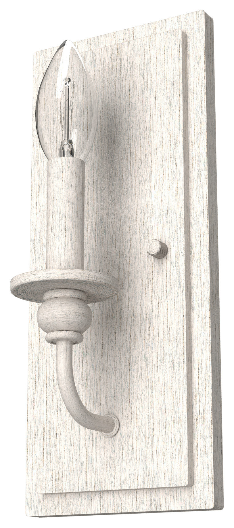 Southcrest Distressed White 1-Light Sconce Wall - Farmhouse - Wall ...
