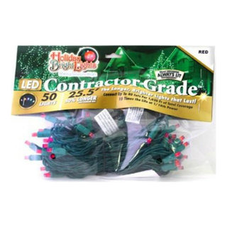 Holiday Bright LEDBX-WA50-RD6 Contractor Grade LED 50 Light Set, Red ...