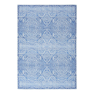 Waverly Washables Collection WAW03 Area Rug, Blue, 5'3" x 7'3 ...