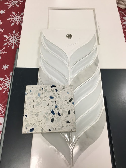 Using curvy tile for backsplash. how to trim at ends?