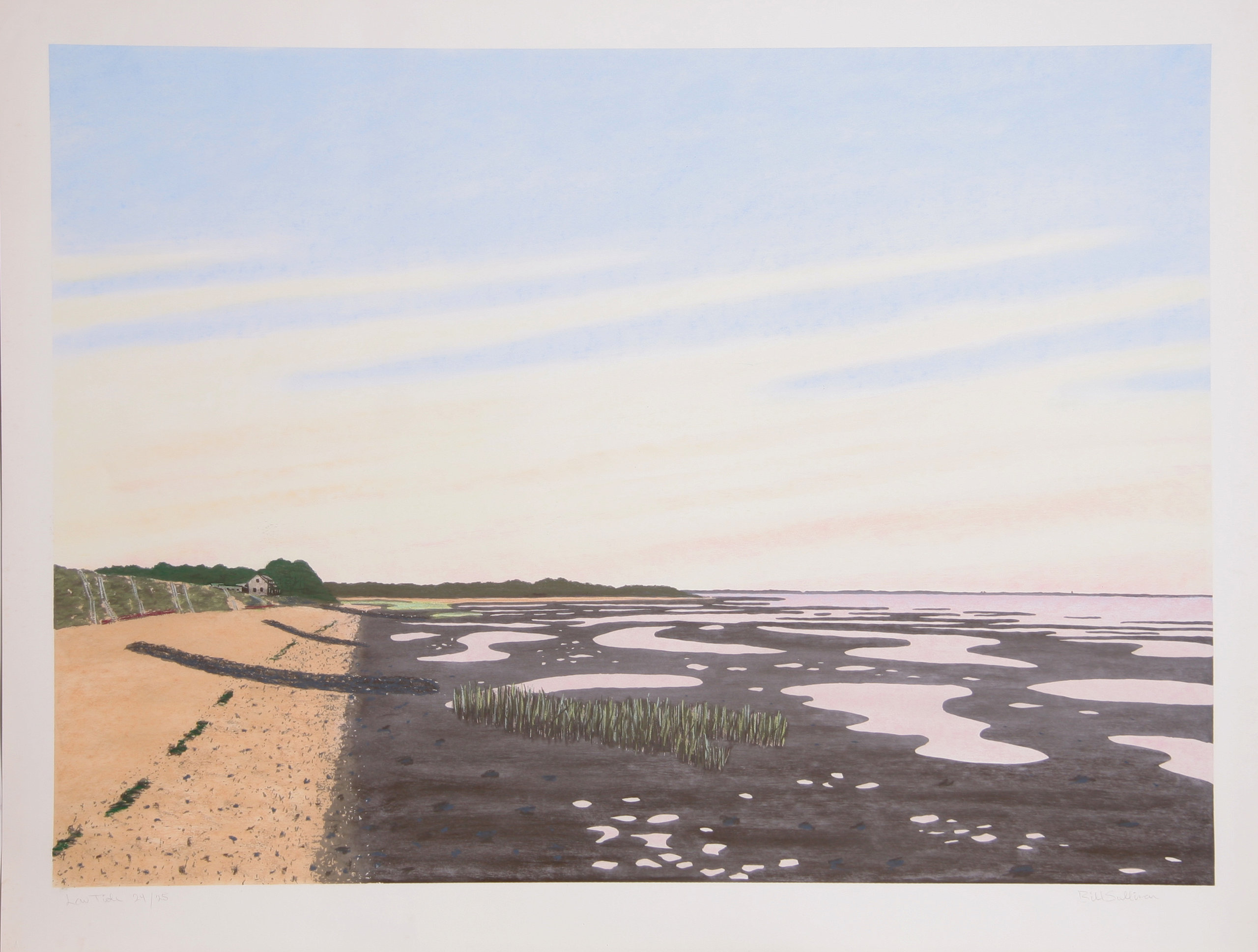 Bill Sullivan, Low Tide 24, Hand Colored Lithograph - Contemporary ...