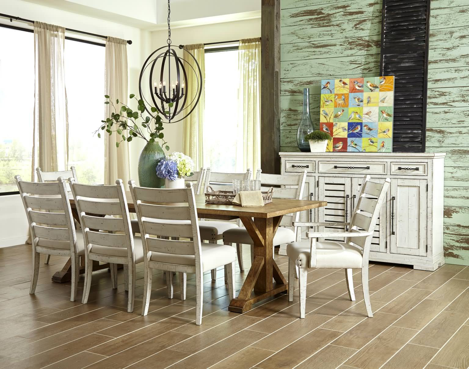 Trisha Yearwood Coming Home Homecoming Dining Table, One 18" Leaf ...