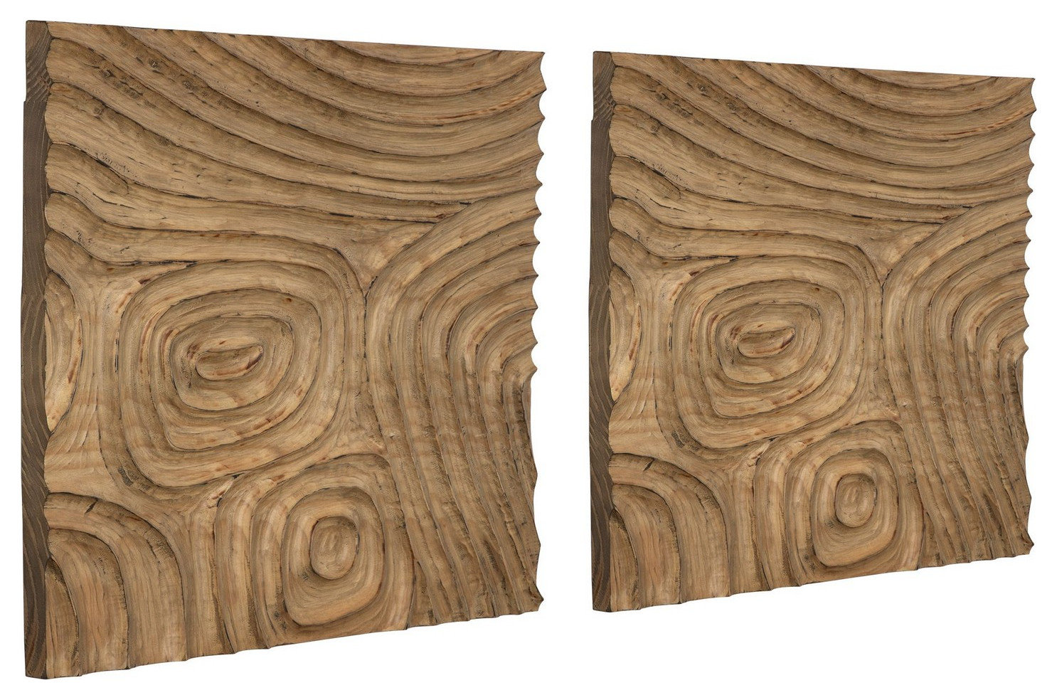 Uttermost 2-Piece Wall Decor Set, Channels, Matte Natural Oak - Modern ...