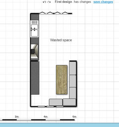 Best layout for family kitchen / dining space in 5.5m x 3.2m room ...