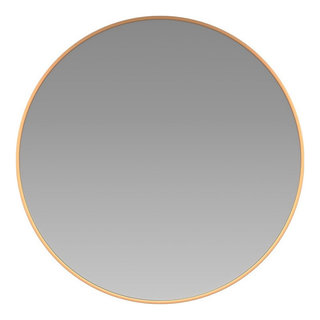 Flash Furniture 20" Round Aluminum and Glass Accent Wall Mount Mirror ...