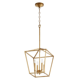 Quorum Gabriel 4-Light 13" Foyer Light in Gold Leaf, 13.000 ...