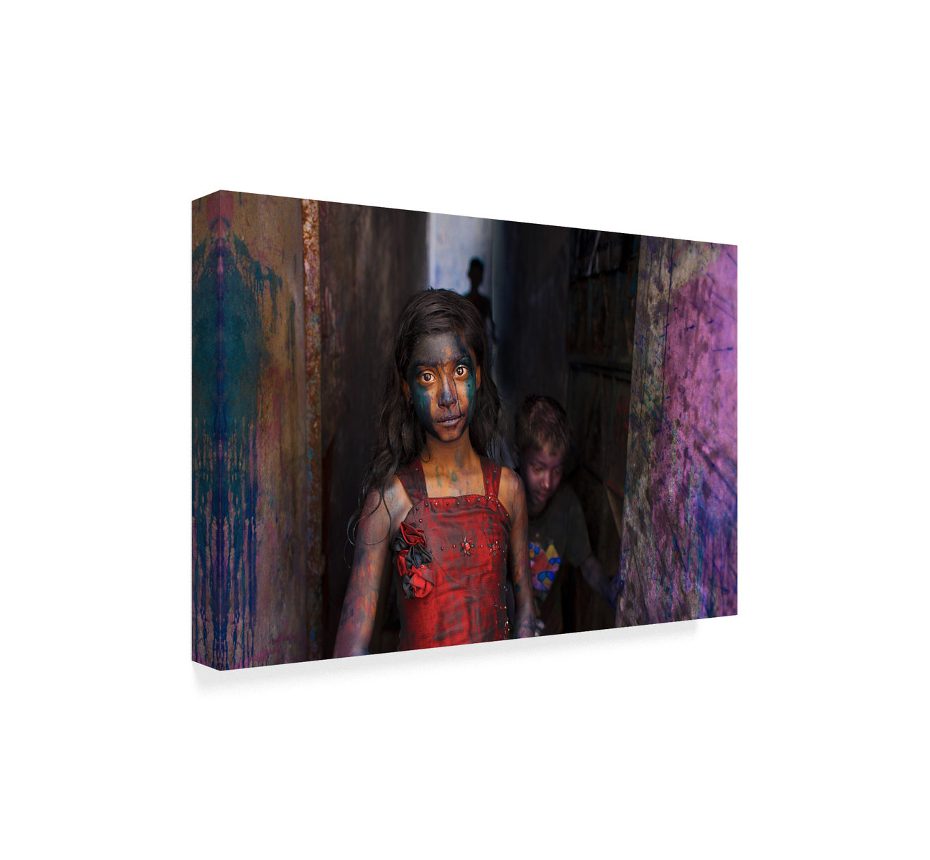 Fahad Bin Solaiman 'Colors On Her' Canvas Art, 47"x30" - Contemporary ...
